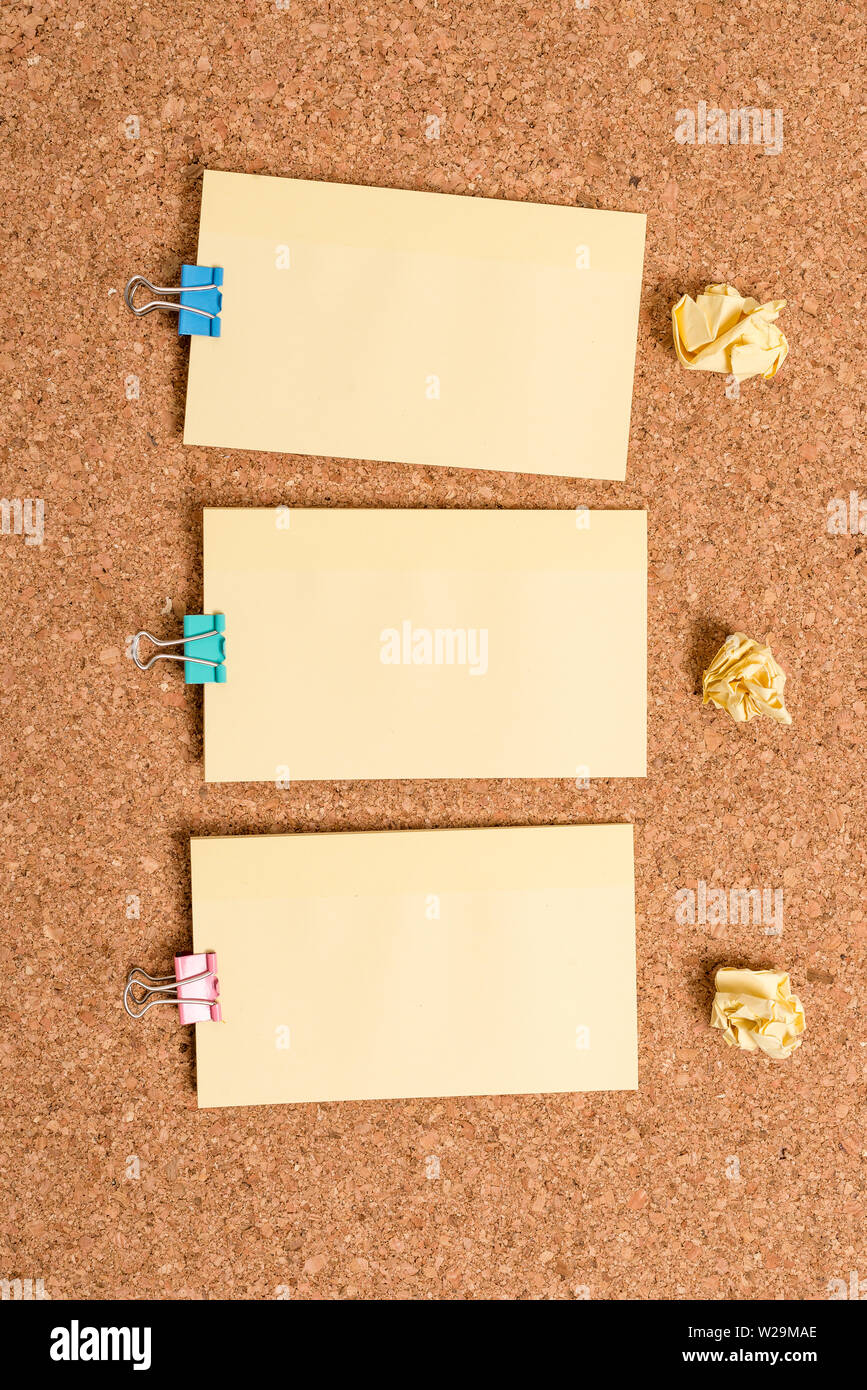 Vertical empty sticker reminder memo square billboard corkboard desk ...