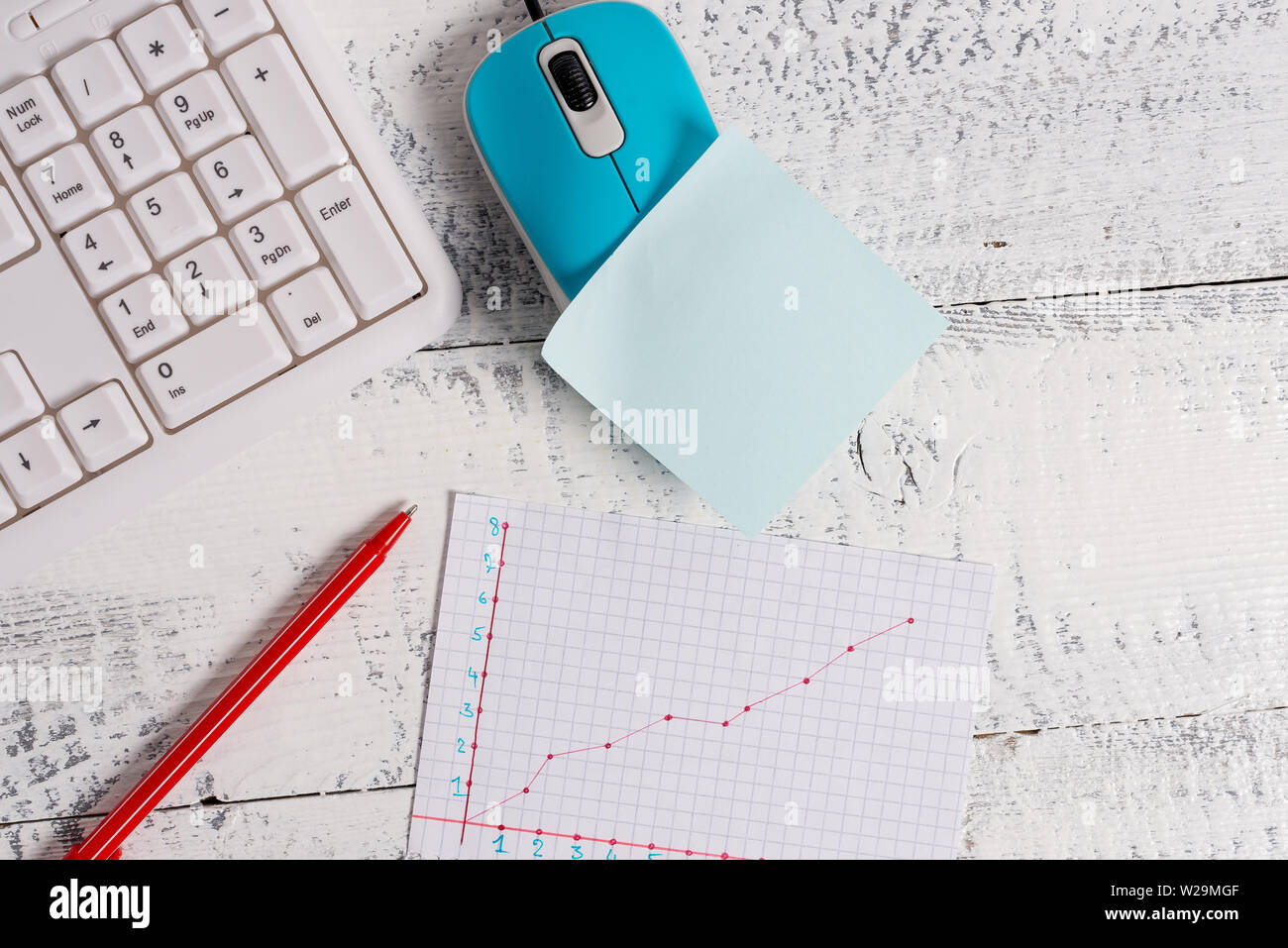 Wood desk office appliance computer equipaments chart numbers paper ...