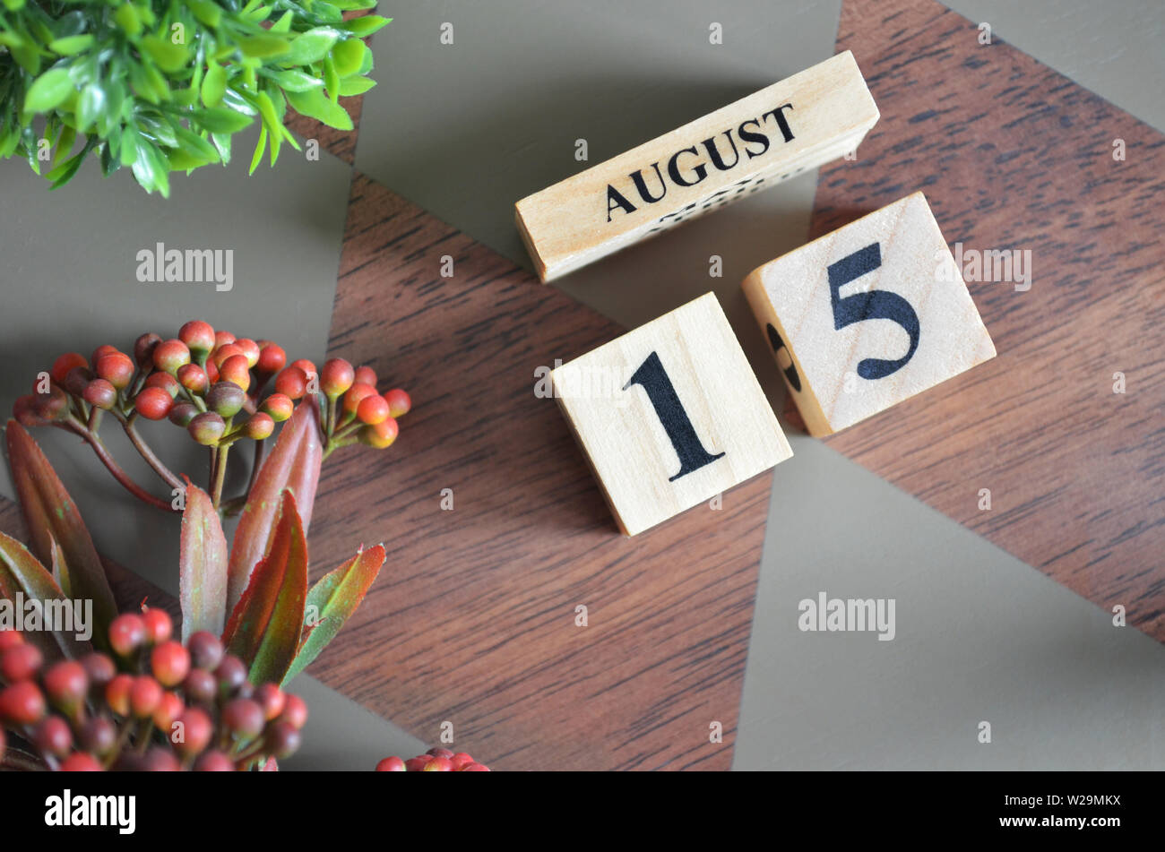 15 august calendar hi-res stock photography and images - Alamy