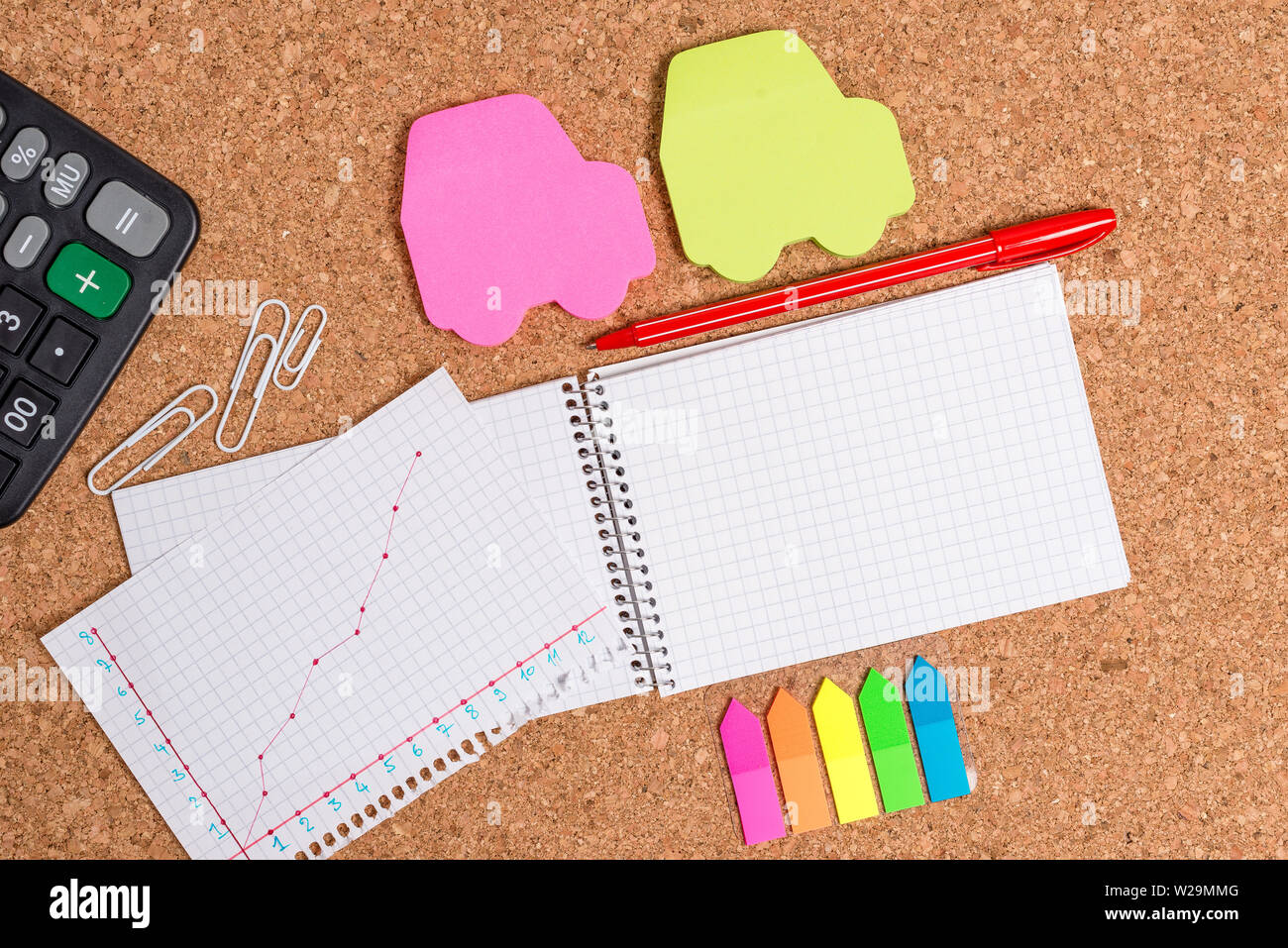 Desk notebook paper office cardboard paperboard study supplies table ...