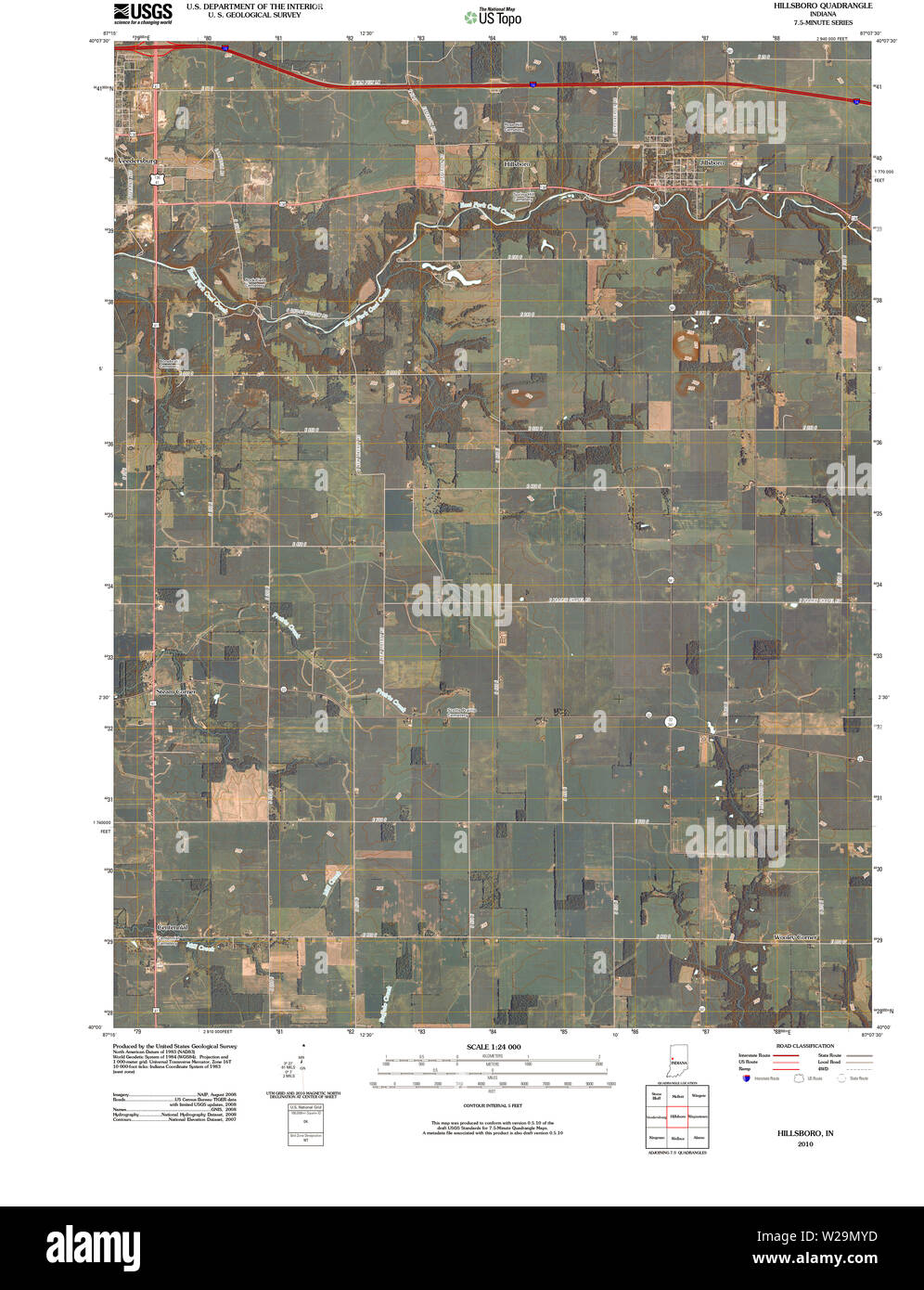 Indiana historical map Cut Out Stock Images & Pictures - Alamy