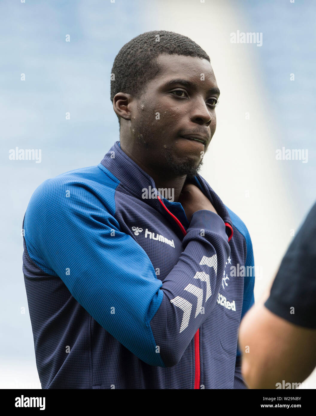 Rangers new signing Sheyi Ojo out on the park before the pre-season ...