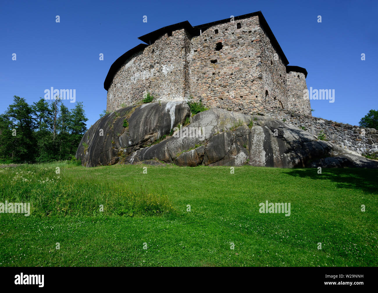 medieval Raseborg castle on a rock in Finland in summer Stock Photo - Alamy