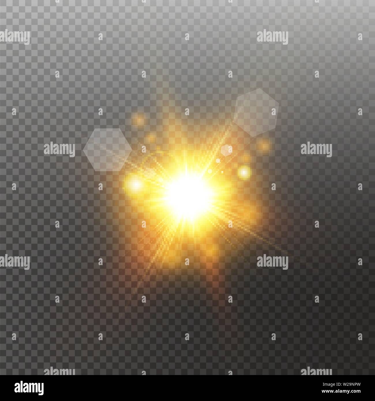 Vector transparent sunlight special lens flare light effect. Sun ...