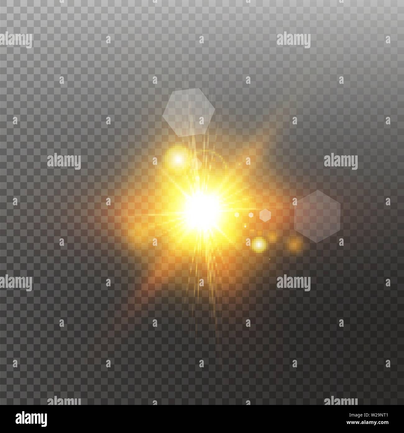 Vector transparent sunlight special lens flare light effect. Sun ...