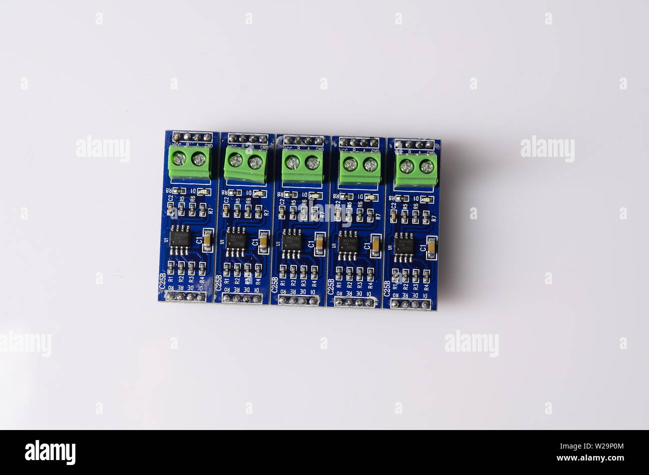 Collection of electronic components isolated in white Stock Photo - Alamy