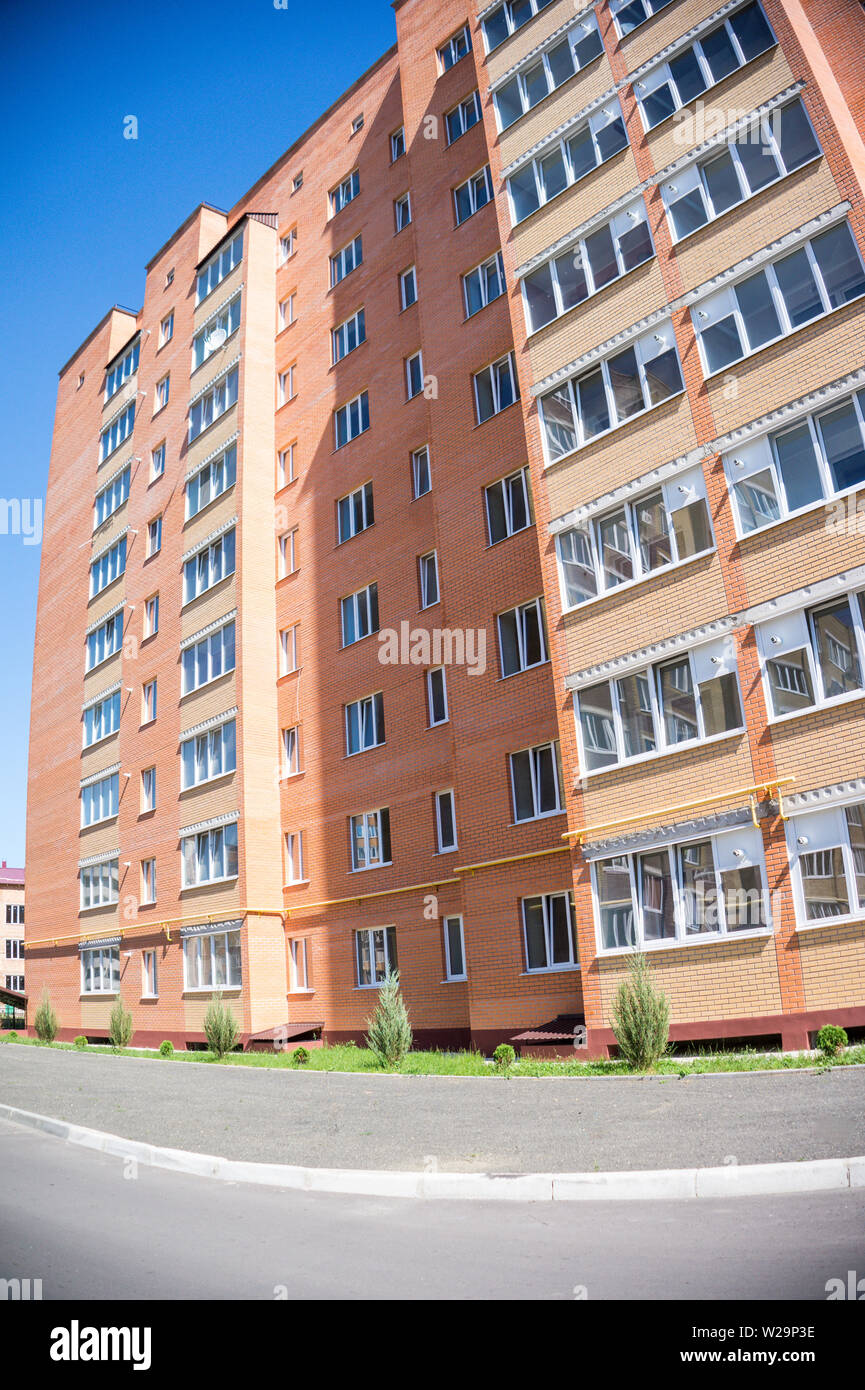 Modern and new apartment building. Multistoried, modern, new and ...