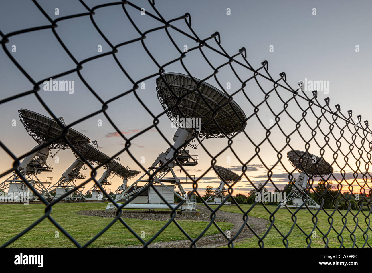 Research radio telescopes, Cambridge UK Stock Photo - Alamy