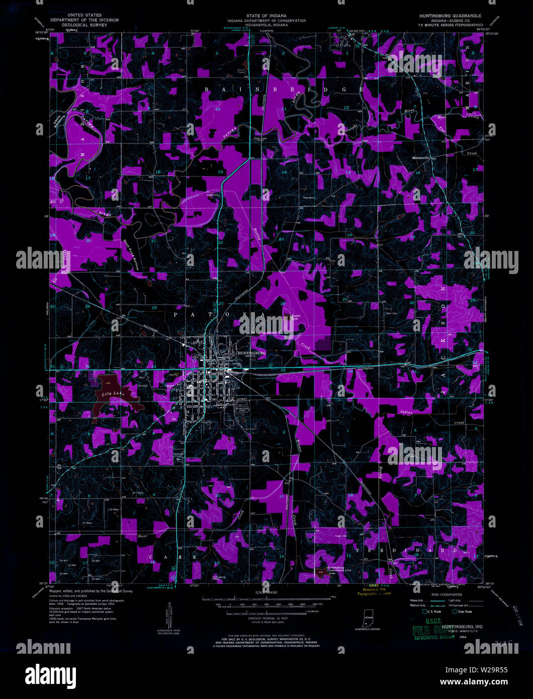 Map of huntingburg hi-res stock photography and images - Alamy