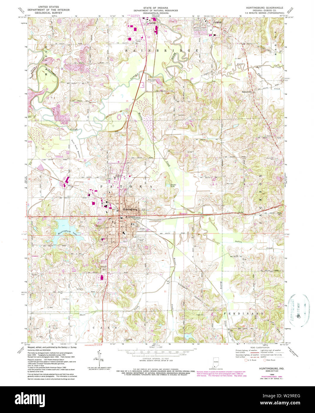Huntingburg map Cut Out Stock Images & Pictures - Alamy
