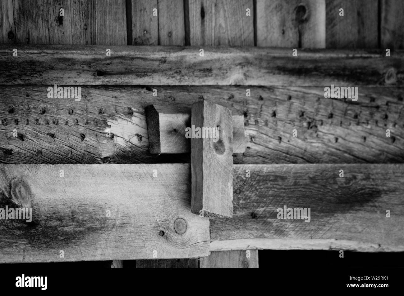 Old wooden hatch Black and White Stock Photos & Images - Alamy