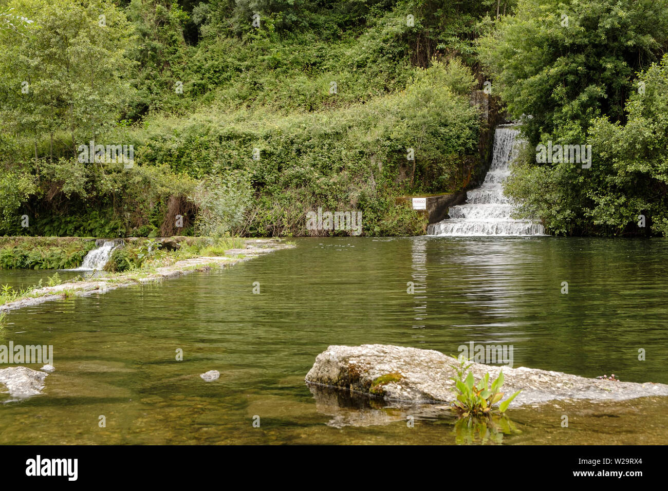 Póvoa de Lanhoso, River Beach of Rola Rio Ave Stock Photo - Alamy