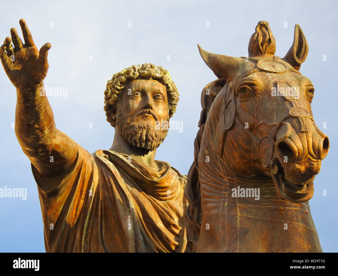 Statue of Marcus Aurelius, Capitoline Hill, Rome Italy Stock Photo - Alamy