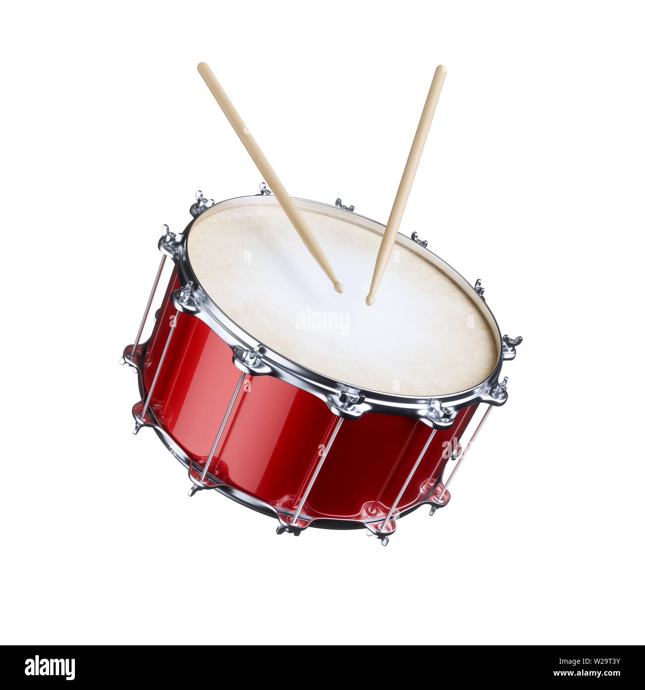 3d render of red drum isolated on white background Stock Photo - Alamy