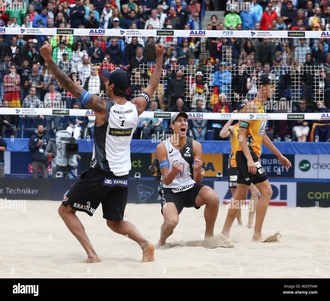 Hamburg, Germany. 07th July, 2019. Beach volleyball, world championship ...