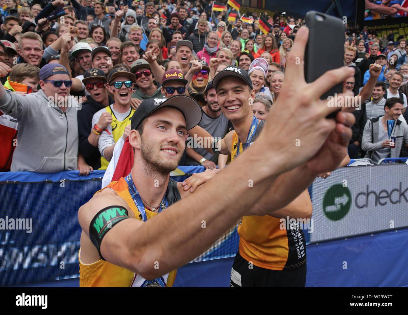 Hamburg, Germany. 07th July, 2019. Beach volleyball, world championship ...