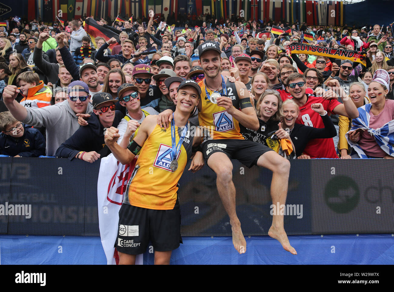 Hamburg, Germany. 07th July, 2019. Beach volleyball, world championship ...