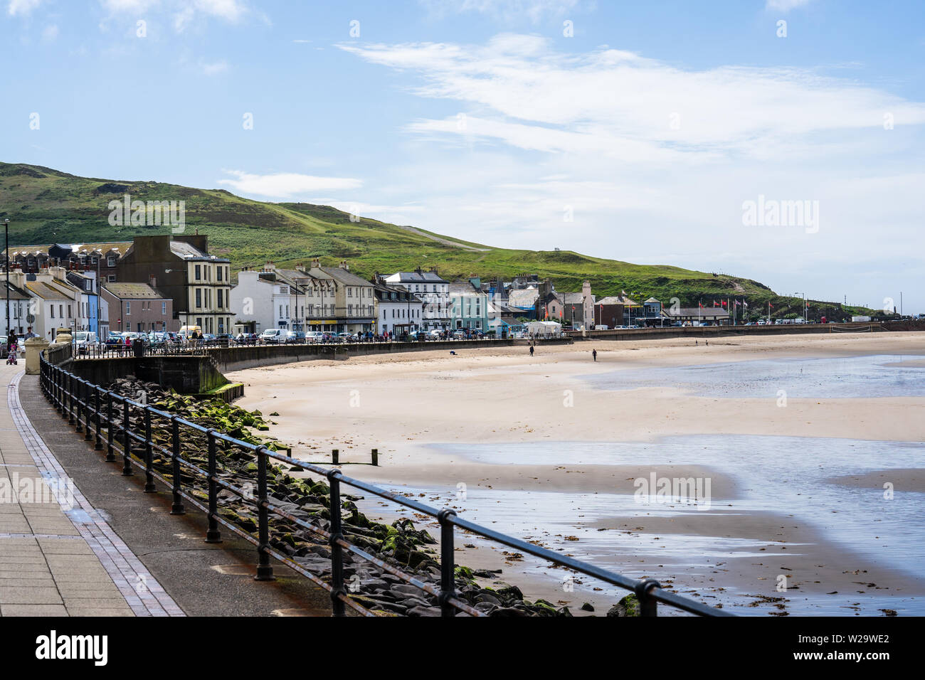 Peel, Isle of Man, June 16,2019. It is a seaside town and small fishing ...