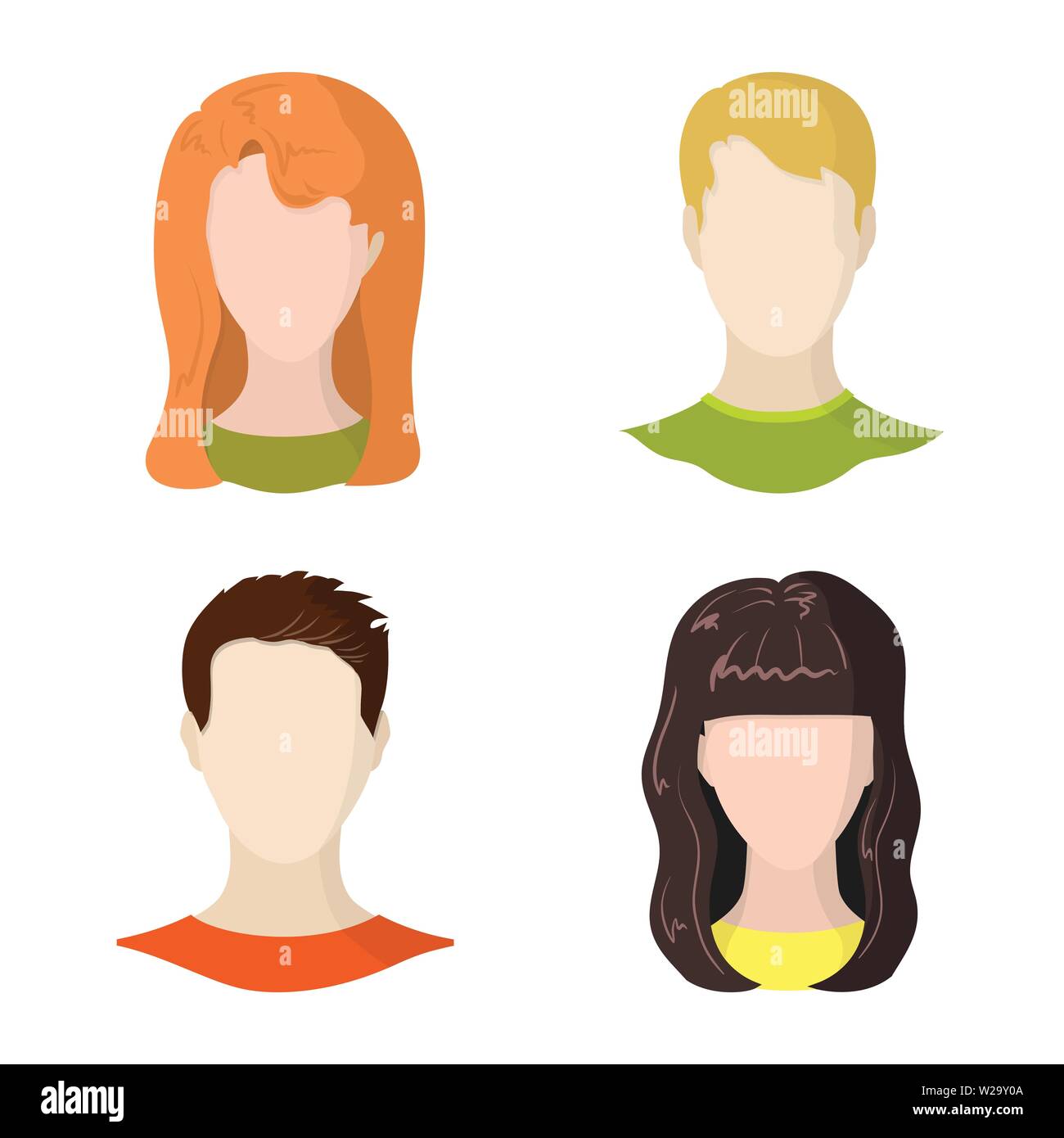Isolated object of avatar and dummy icon. Set of avatar and figure ...