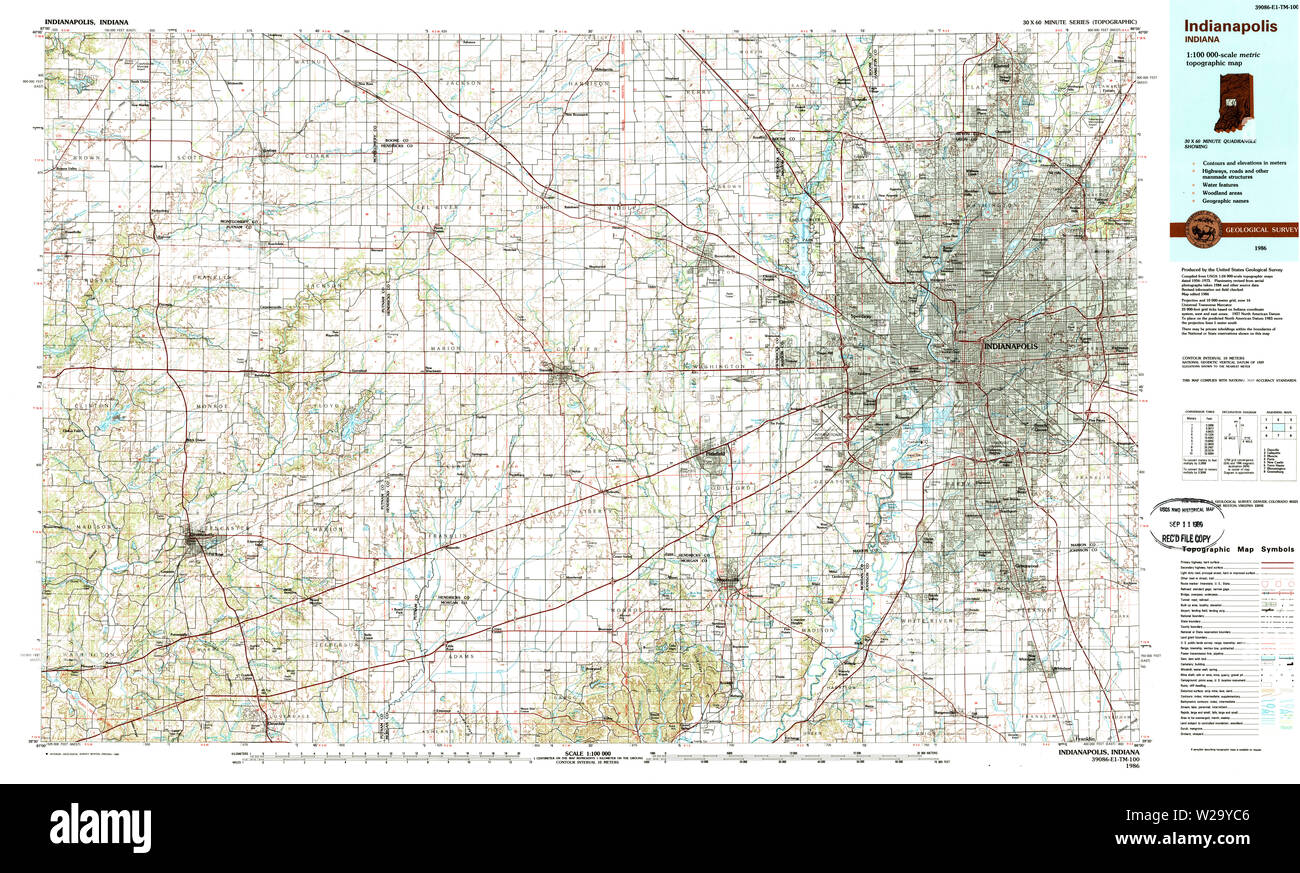 Historical maps of indianapolis hi-res stock photography and images - Alamy