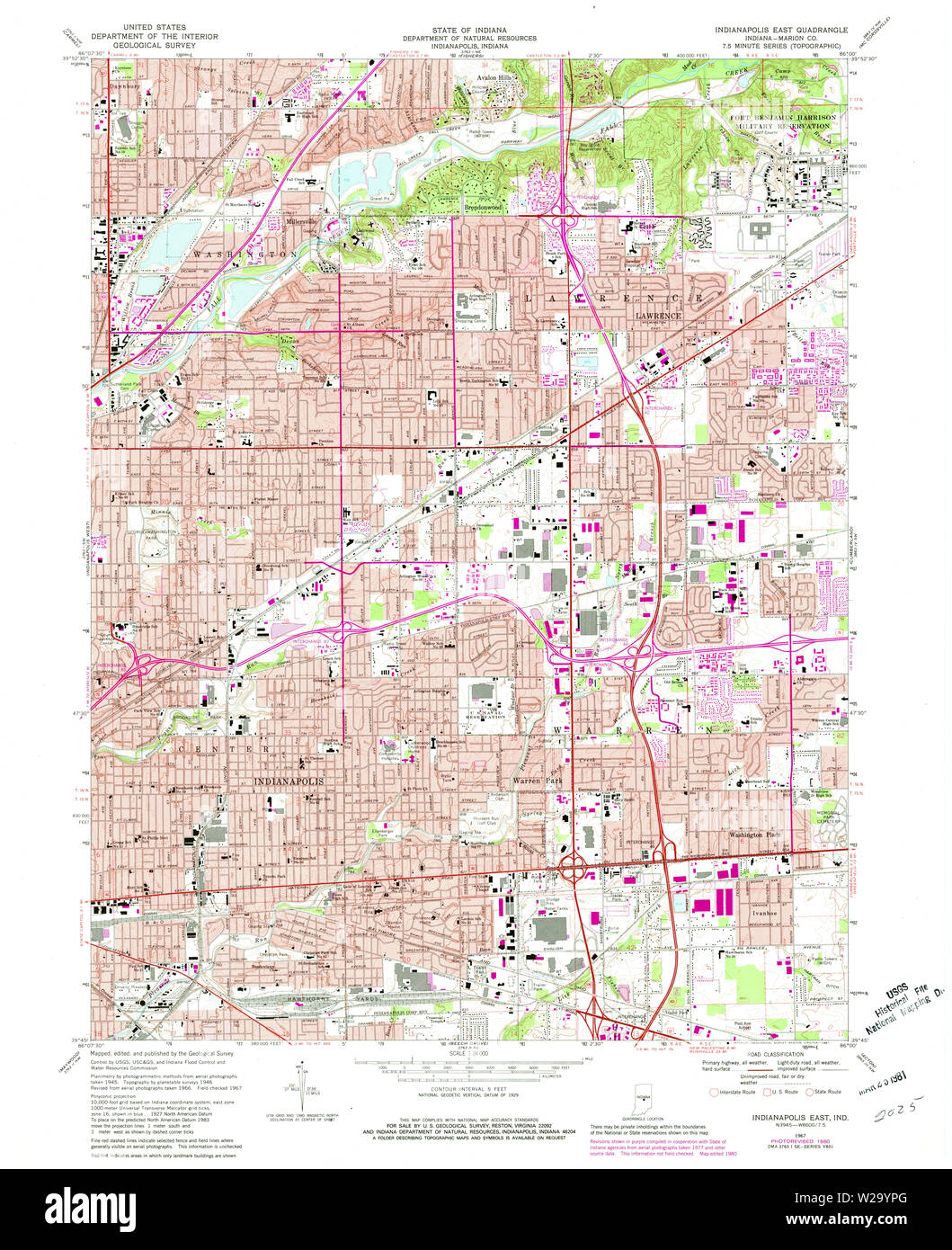 Indianapolis east indiana map hi-res stock photography and images - Alamy