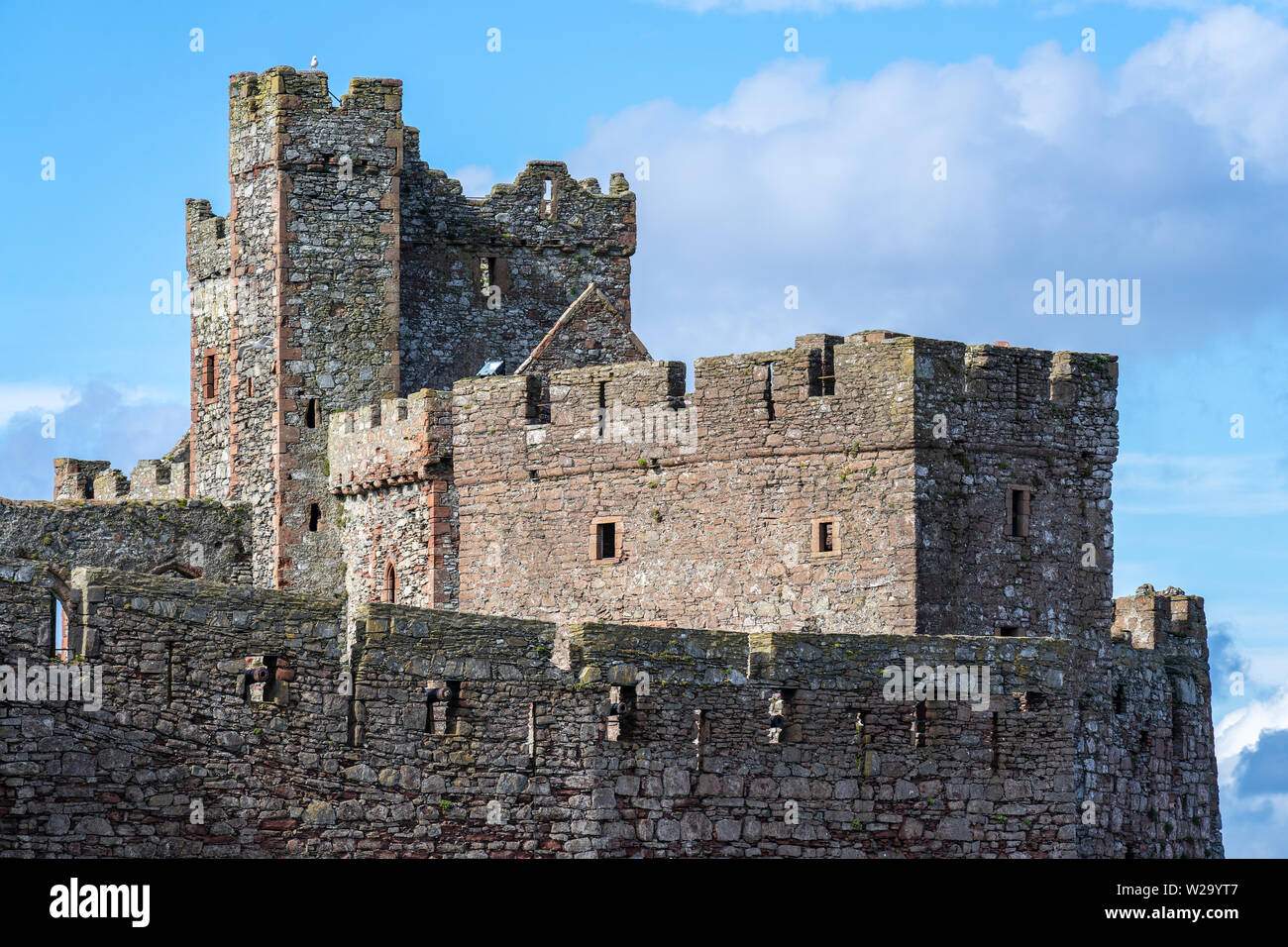 Peel Castle is on St Patrick's Isle, a small island connected to Peel ...