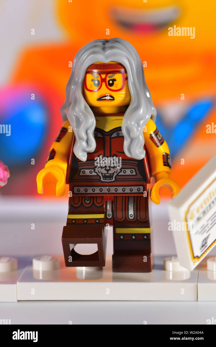 Lego Movie 2 Figures Mrs. Scratchen-Post Stock Photo - Alamy