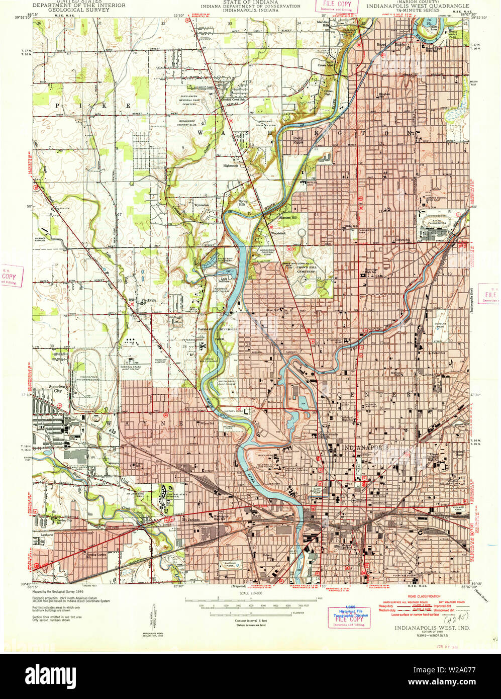 Historical maps of indianapolis hi-res stock photography and images - Alamy