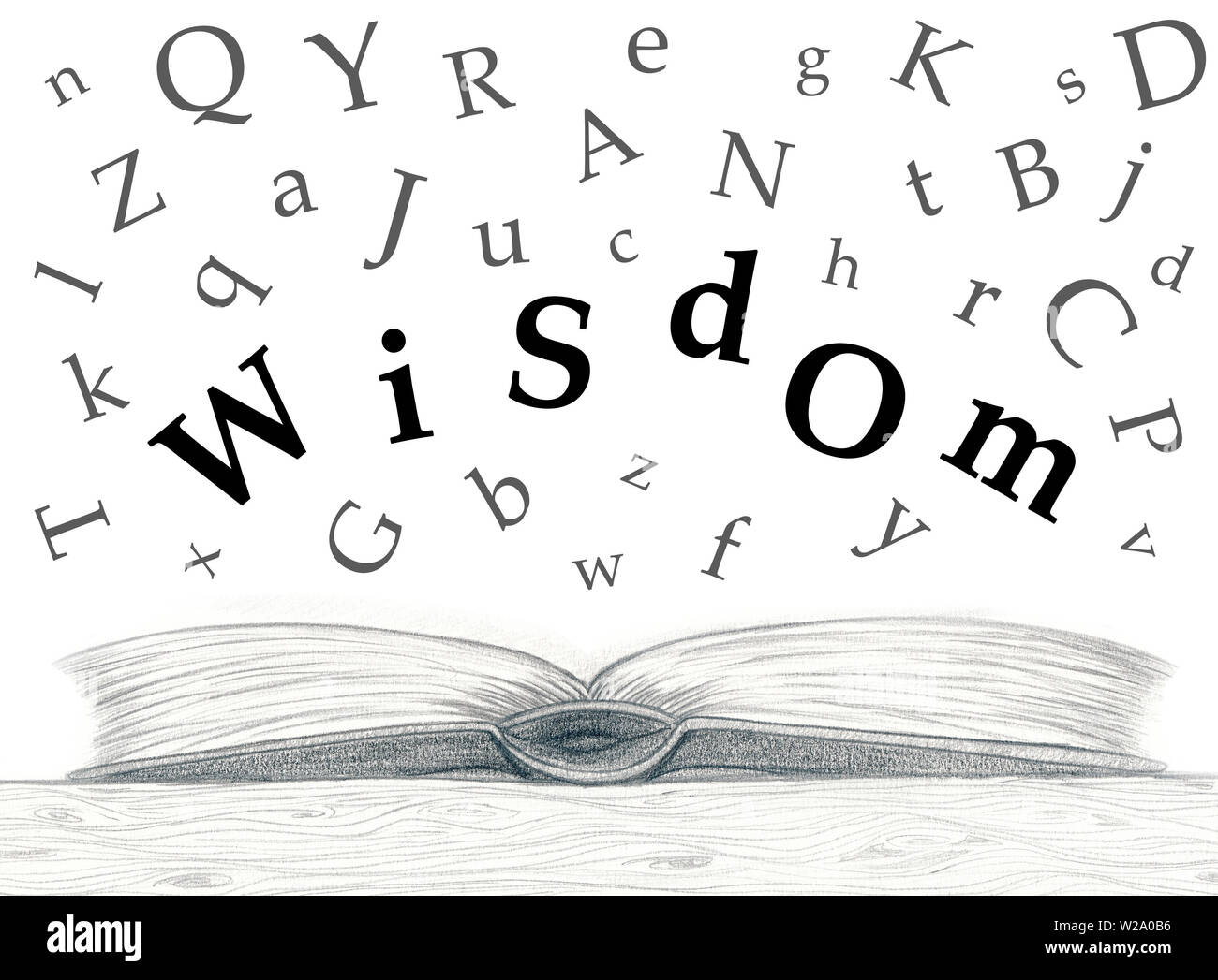 pencil sketch open book wisdom letters white background by jziprian ...
