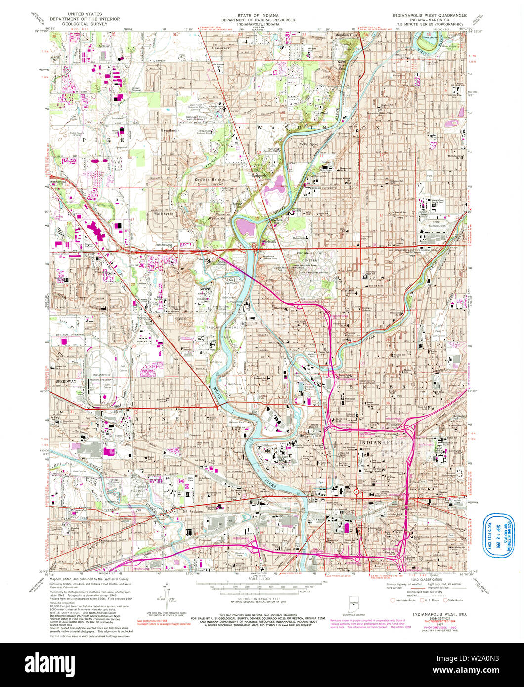 Historical maps of indianapolis hi-res stock photography and images - Alamy