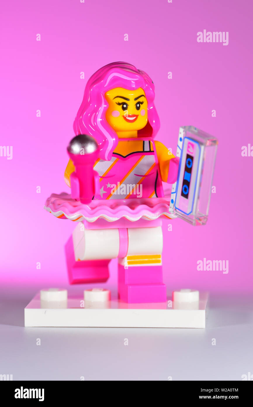 Lego Movie 2 Figures Pink pop star Stock Photo - Alamy