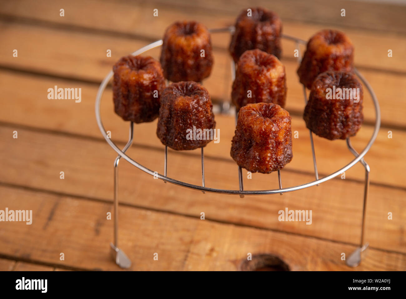 French pastry Caneles de bordeaux rum and vanilla flavor thick ...