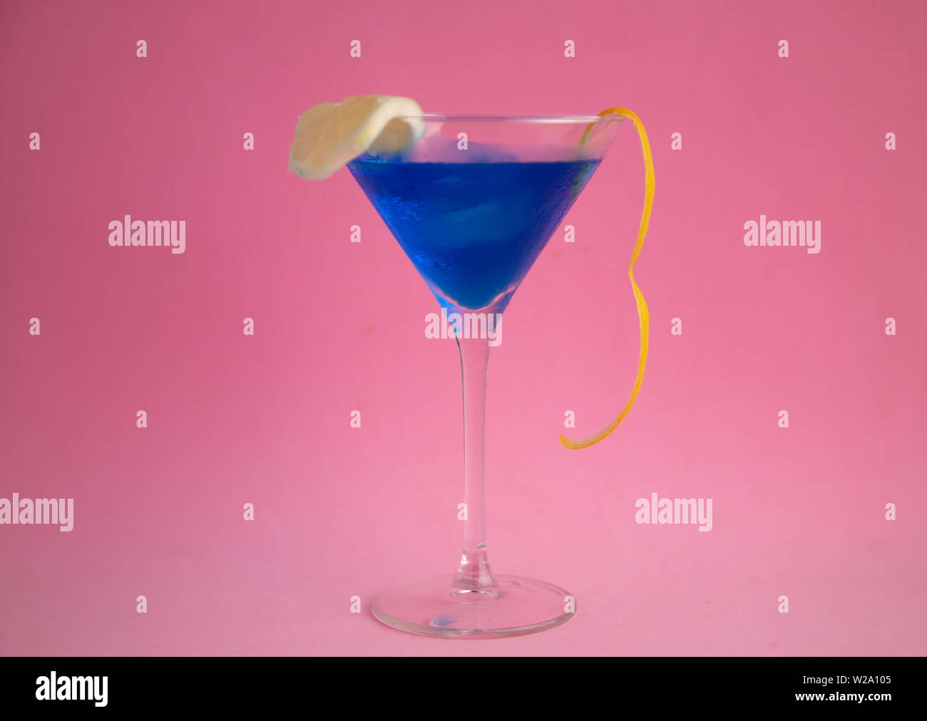 blue lagoon cocktail in glass Stock Photo - Alamy