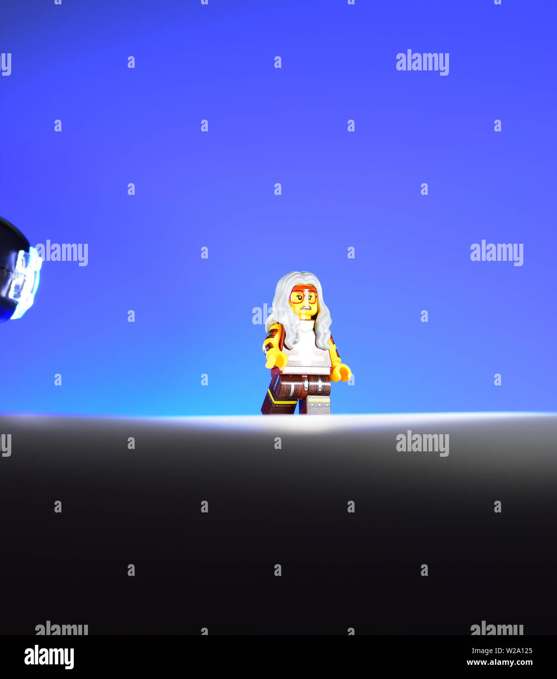 Lego Movie 2 Figures Mrs. Scratchen-Post Stock Photo - Alamy