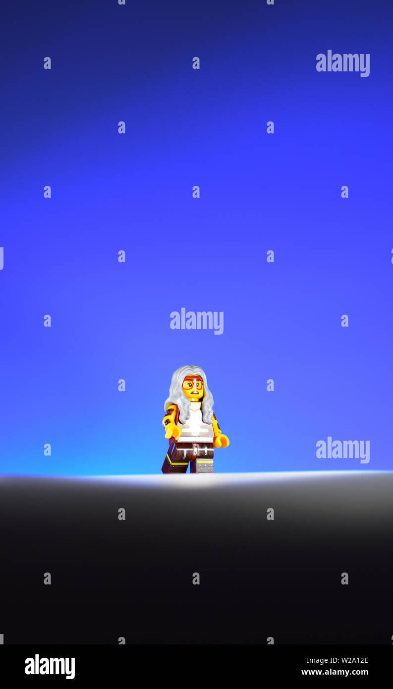 Lego Movie 2 Figures Mrs. Scratchen-Post Stock Photo - Alamy