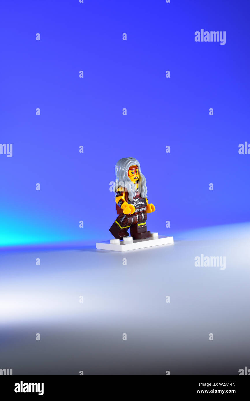 Lego Movie 2 Figures Mrs. Scratchen-Post Stock Photo - Alamy