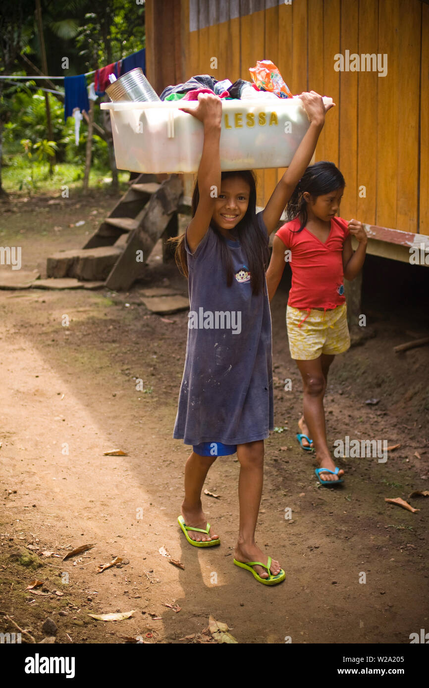 Child Carrying Box in the Head, Terra Preta Community, Cuieiras River ...
