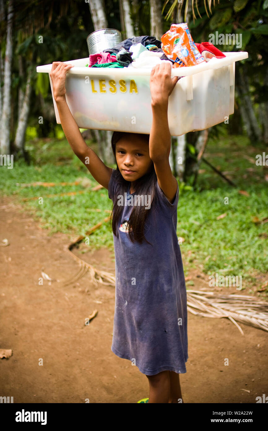 Child Carrying Box in the Head, Terra Preta Community, Cuieiras River ...