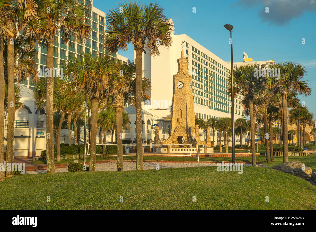MALCOLM CAMPBELL COCQUINA CLOCK TOWER (©WPA 1937) OCEAN WALK WATERFRONT ...