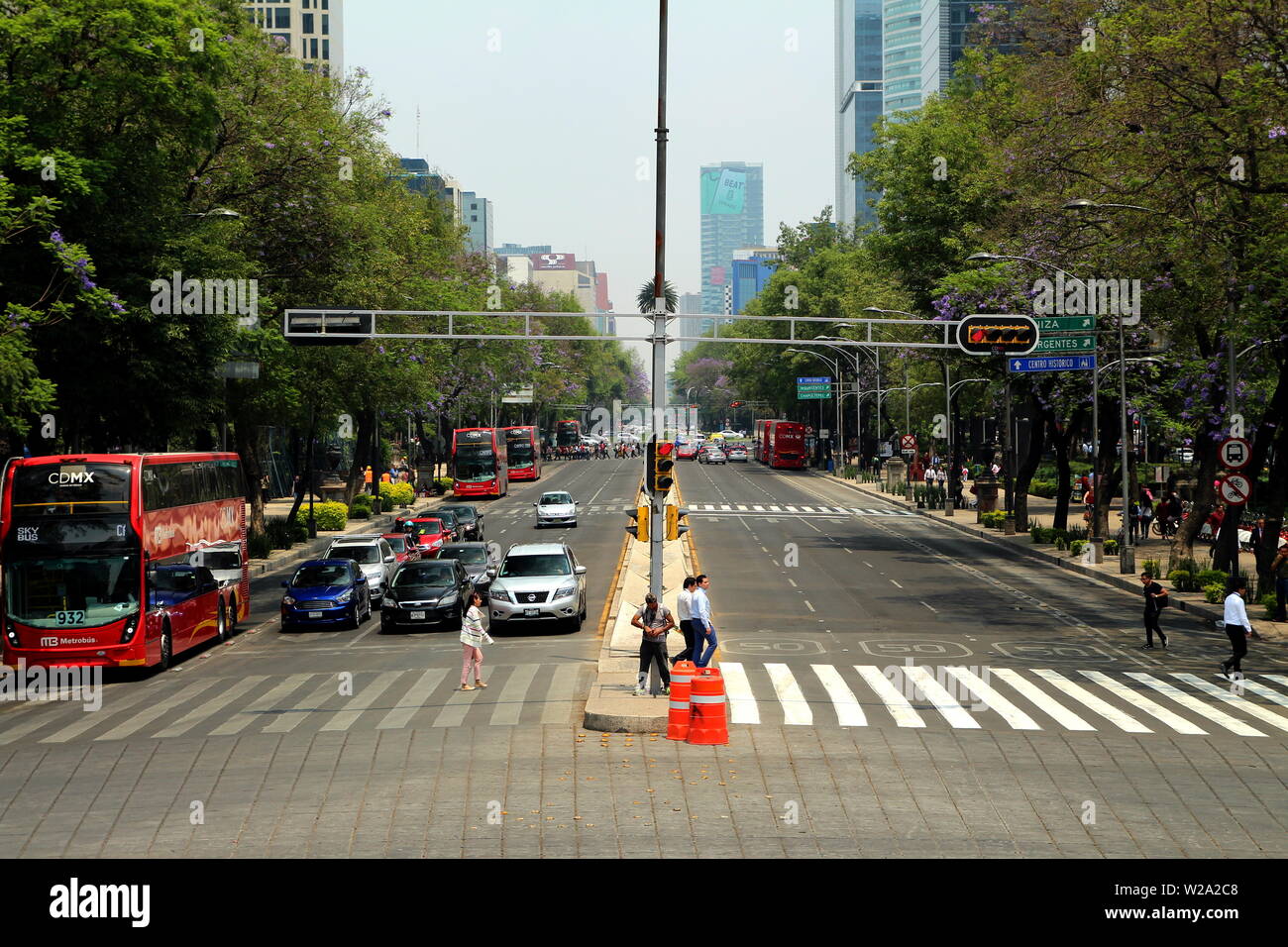 Paseo de la Reforma Avenue, Mexico city Stock Photo - Alamy