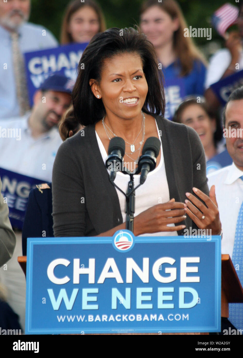 Michelle Obama 2008 Stock Photo - Alamy