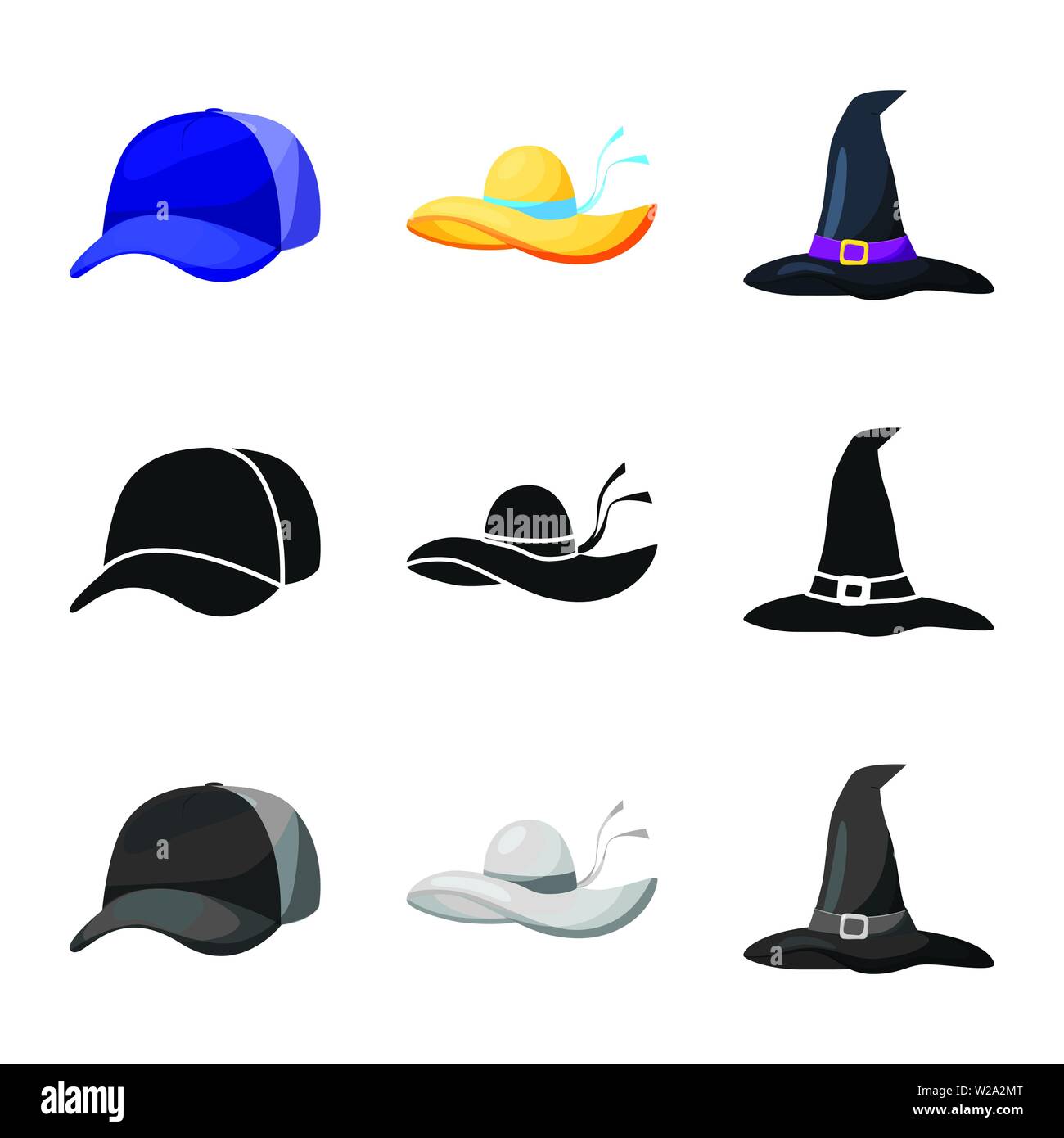 Vector design of clothing and cap symbol. Collection of clothing and ...