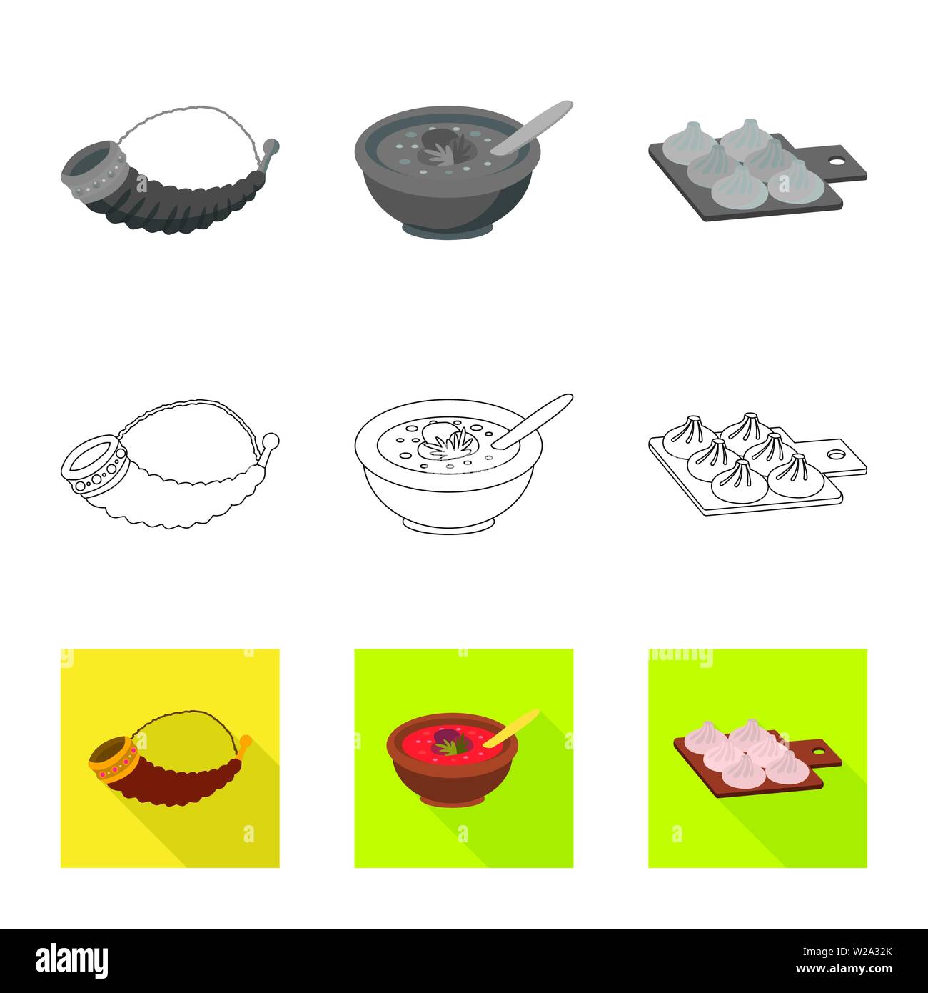 Vector illustration of culture and sightseeing sign. Set of culture and ...