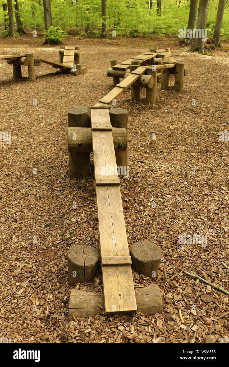 An Obstacle Course in the Forest Stock Photo - Alamy
