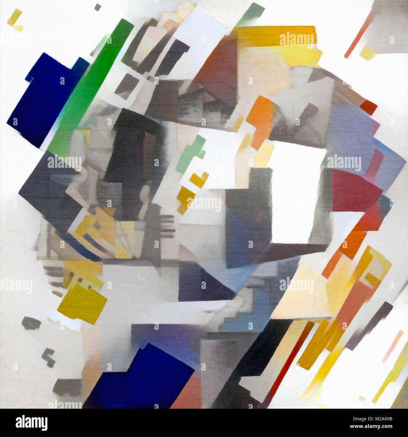 Digital geometric abstract painting Stock Photo - Alamy