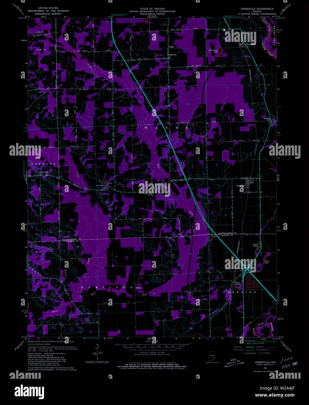 Map of jonesville hi-res stock photography and images - Alamy