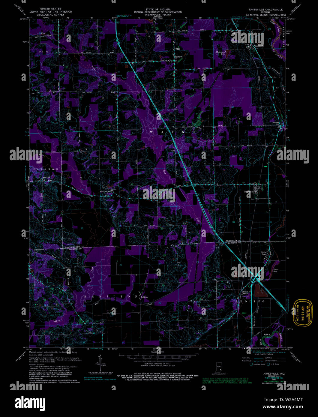 Jonesville map hi-res stock photography and images - Alamy