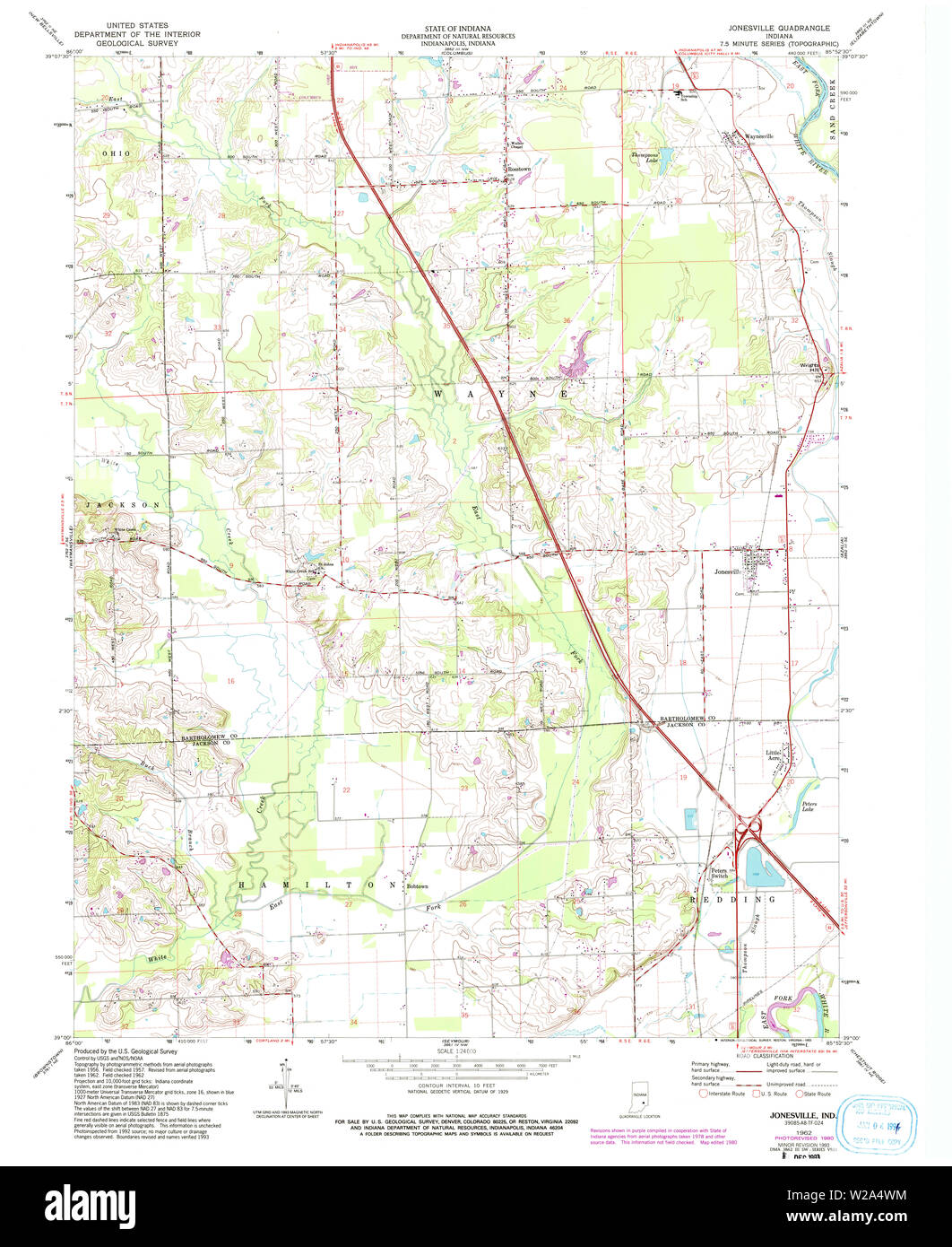 Map of jonesville hi-res stock photography and images - Alamy