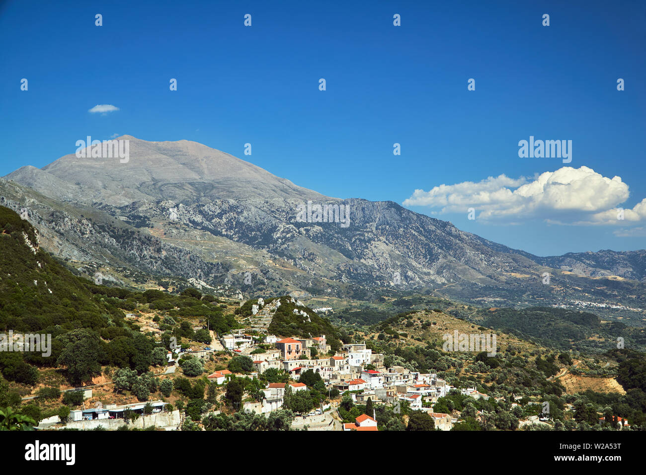 Greek town in the Amari valley on the island of Crete Stock Photo - Alamy