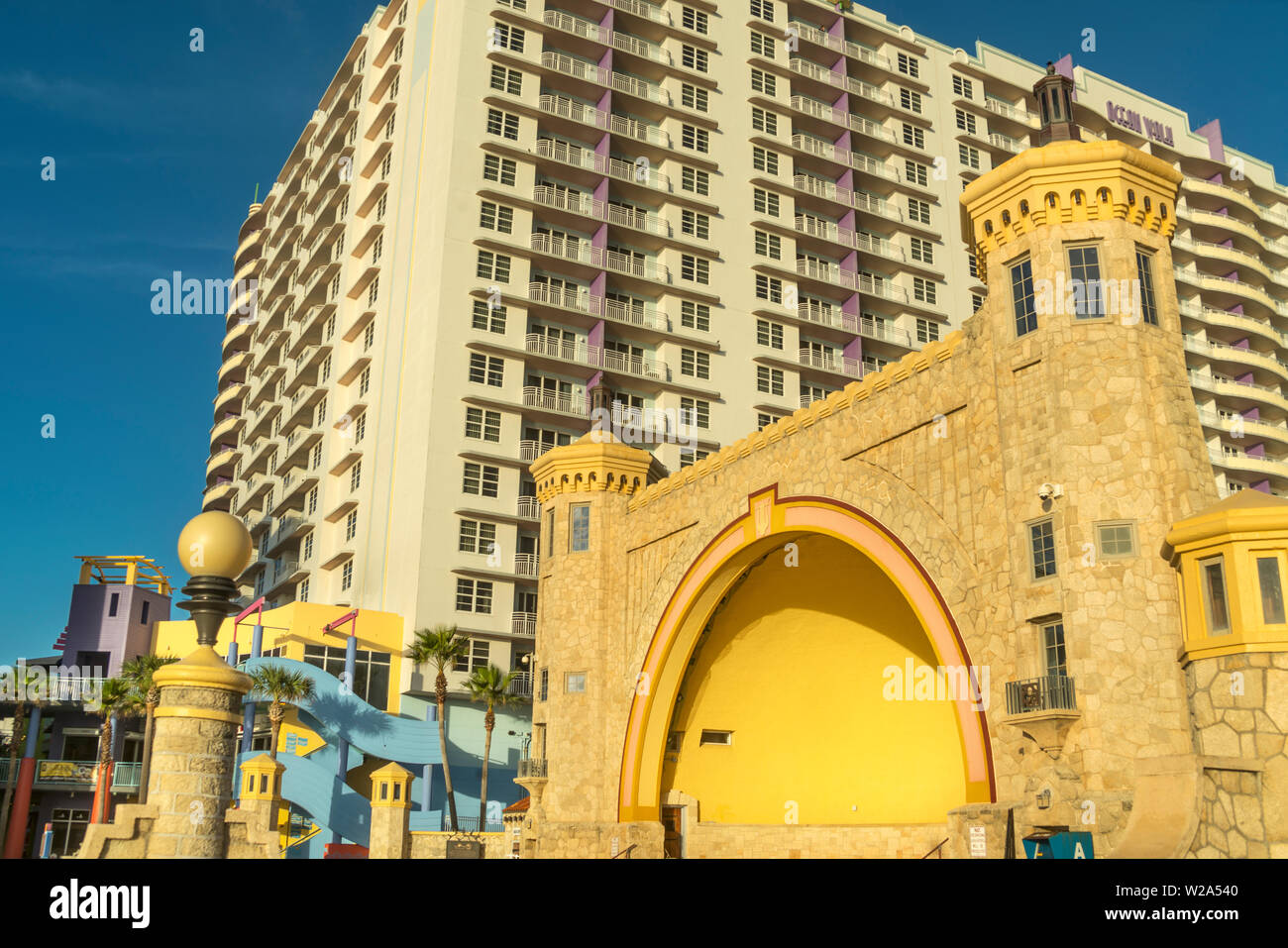 BANDSHELL (©WPA 1937) OCEAN WALK WATERFRONT DAYTONA BEACH FLORIDA USA ...